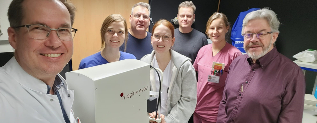 New rtx1 retinal camera up and running in Halle, Germany • Imagine Eyes